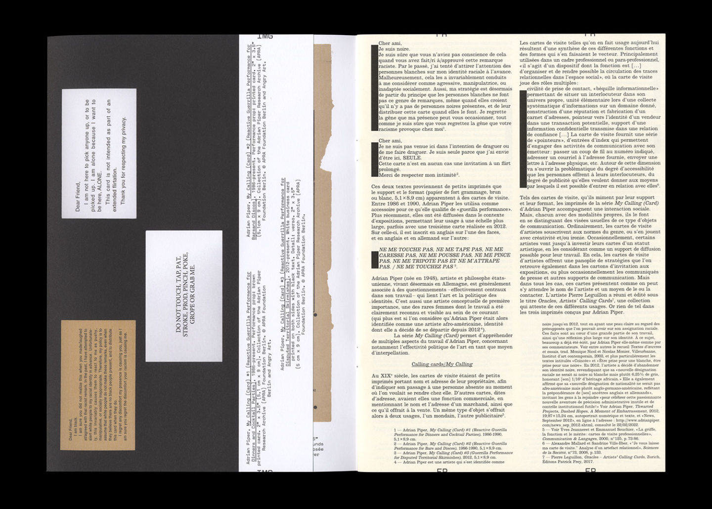n°39 — A series of cards and performances: My Calling (Card) #1 #2 #3 ...